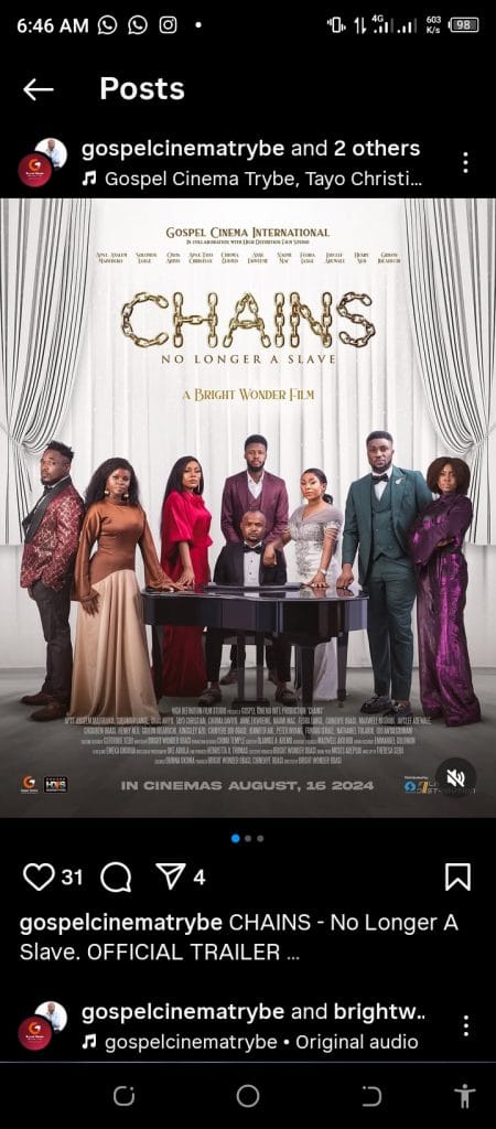 Chains Movie Now Released - Gospel Film News